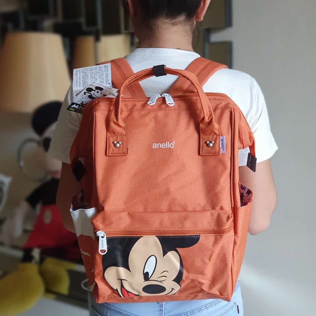 Anello Mickey Limited Edition Backpack - Orange, Women's Fashion, Bags ...