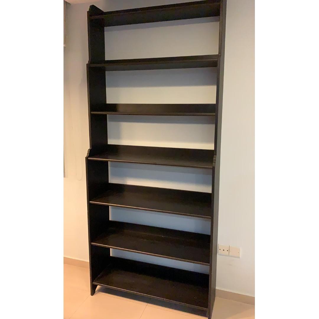 Black Book Shelf, Tall, Furniture & Home Living, Furniture, Shelves ...