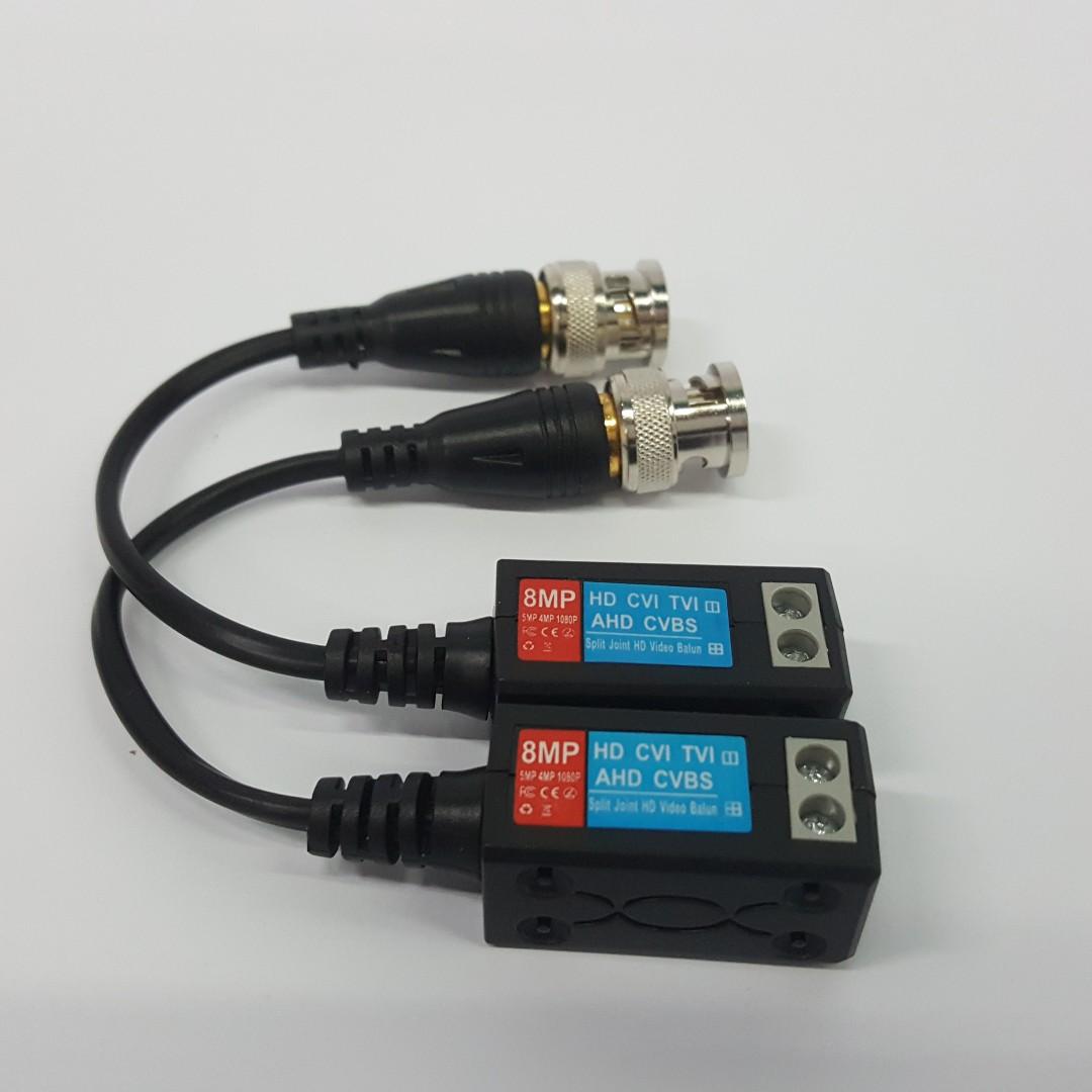 CCTV Screw type passive video balun, Furniture & Home Living, Security ...