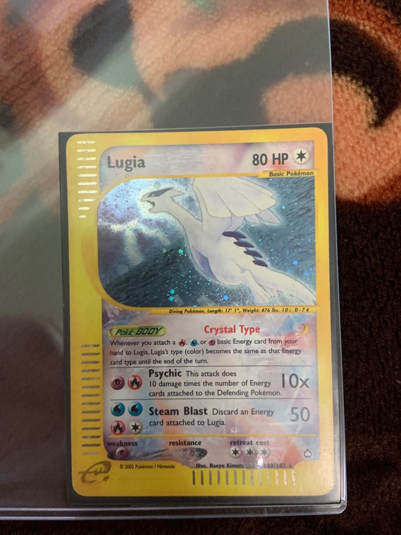 Crystal Lugia Pokemon Card , Hobbies & Toys, Toys & Games on Carousell
