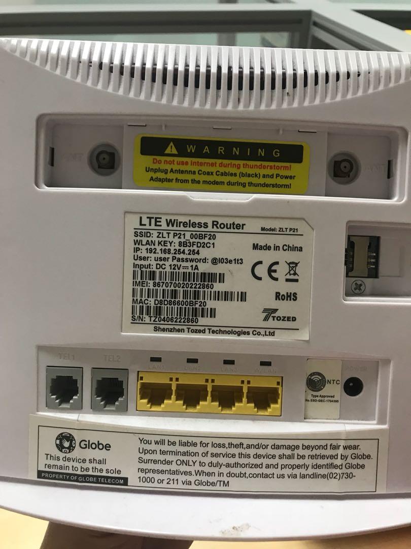 Globe modem, Computers & Tech, Parts & Accessories, Networking on Carousell