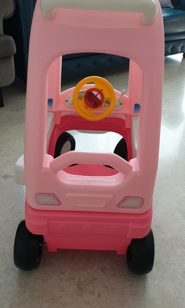 Hello Kitty Push and Play Ride on Car (reduced Price!), Babies & Kids ...
