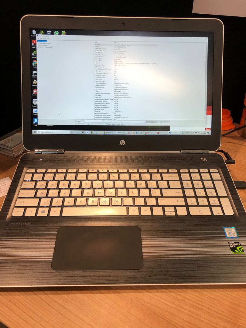 HP Laptop 15.6” (i7 7th Gen, 16GB RAM, 256GB SSD, GTX 1050), Computers ...