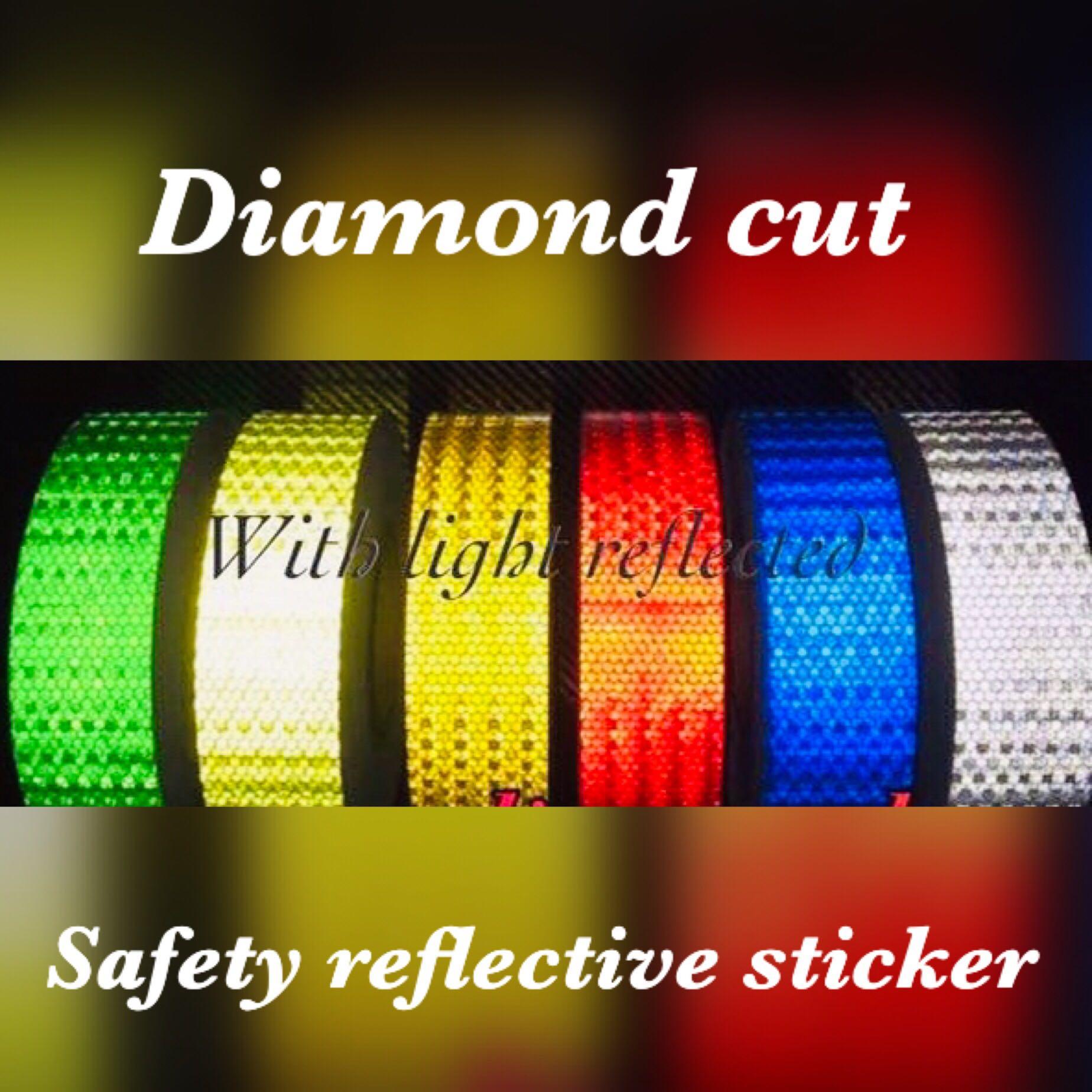 Light Reflective sticker - diamond cut - highly reflect lights in the ...