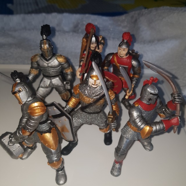 Realistic Knight Figures of Six, Hobbies & Toys, Toys & Games on Carousell