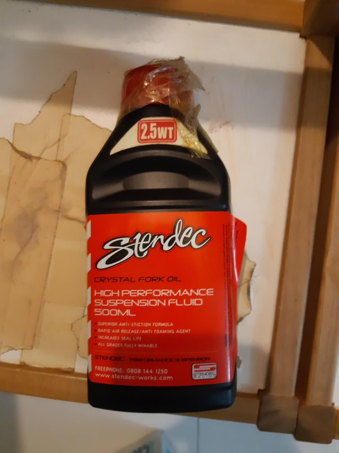 Stendec fork fluid 2.5wt, Motorcycles, Motorcycle Accessories on Carousell