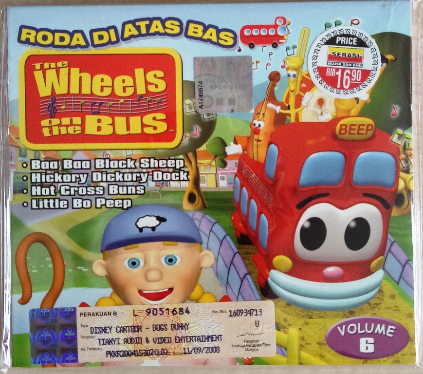 The Wheels On The Bus Vol.6 - Baa Baa Black Sheep VCD Children Musical ...