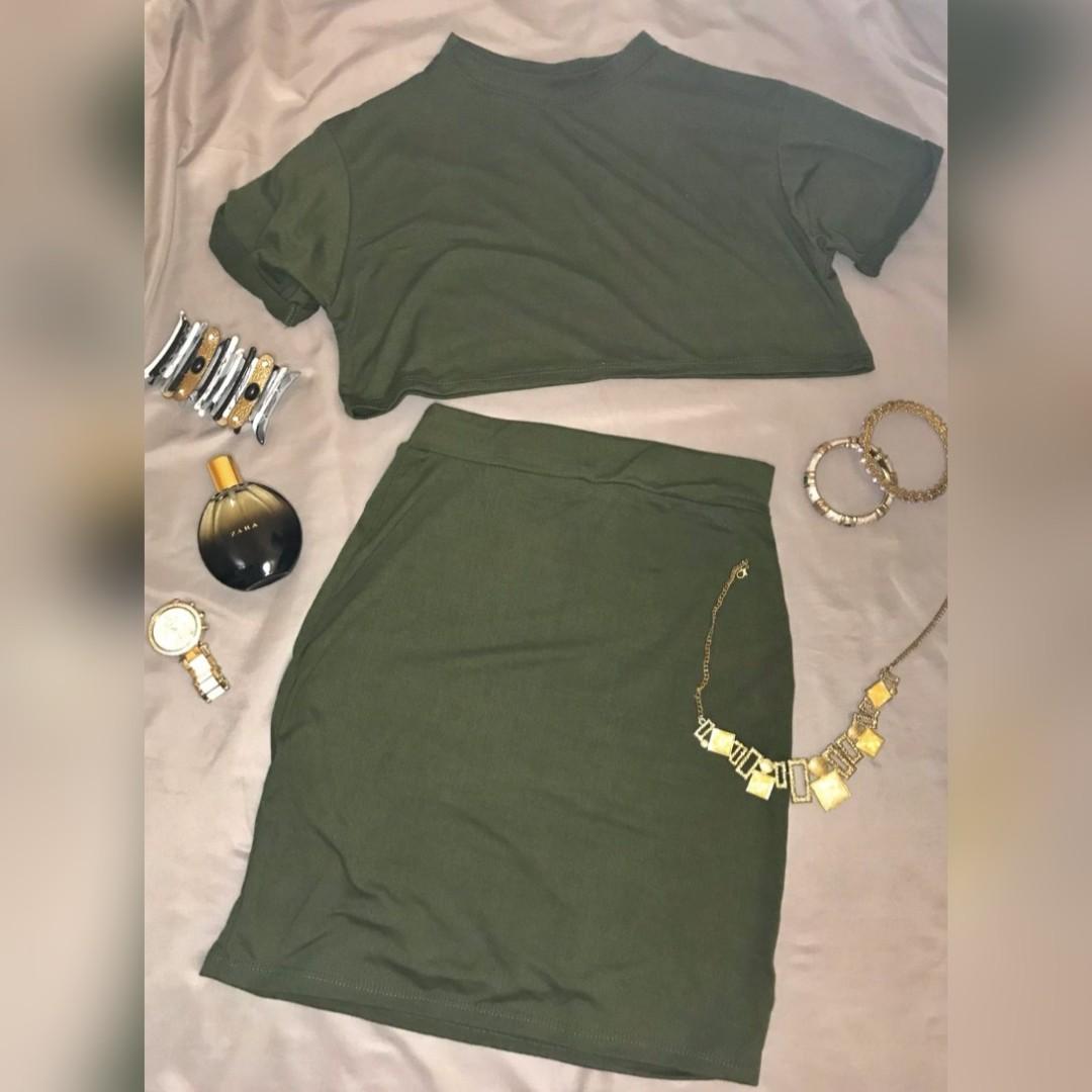 Zureen| Terno dress cropped top and pencil skirt, Women's Fashion ...