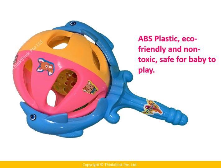 2 in 1 Hand Bell Shaking & Ball Toddler Educational Toys for 0-12 ...