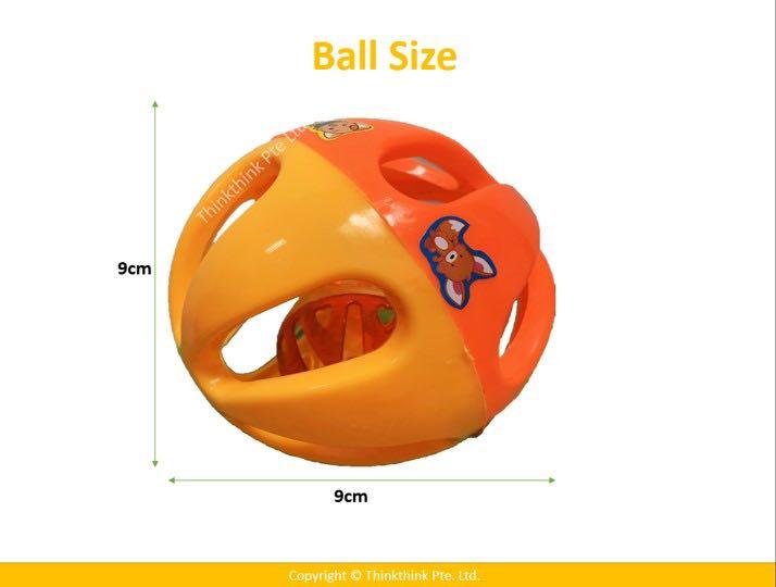 2 in 1 Hand Bell Shaking & Ball Toddler Educational Toys for 0-12 ...
