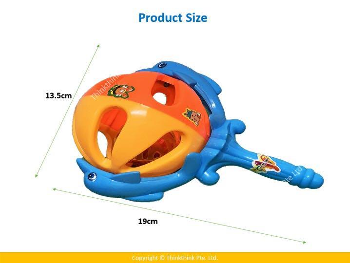 2 in 1 Hand Bell Shaking & Ball Toddler Educational Toys for 0-12 ...
