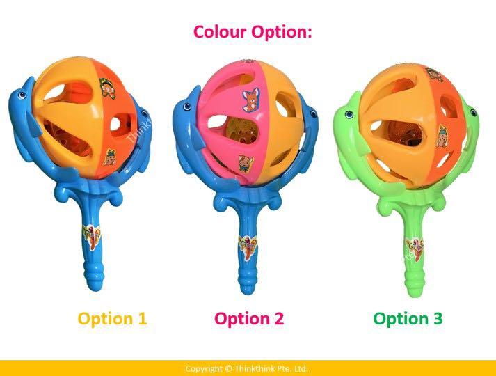 2 in 1 Hand Bell Shaking & Ball Toddler Educational Toys for 0-12 ...