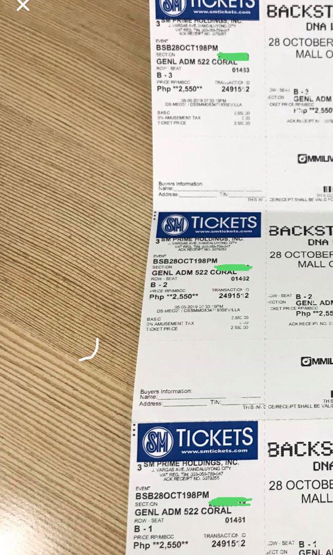 Backstreet Boys DNA World Tour Ticket, Tickets & Vouchers, Event ...