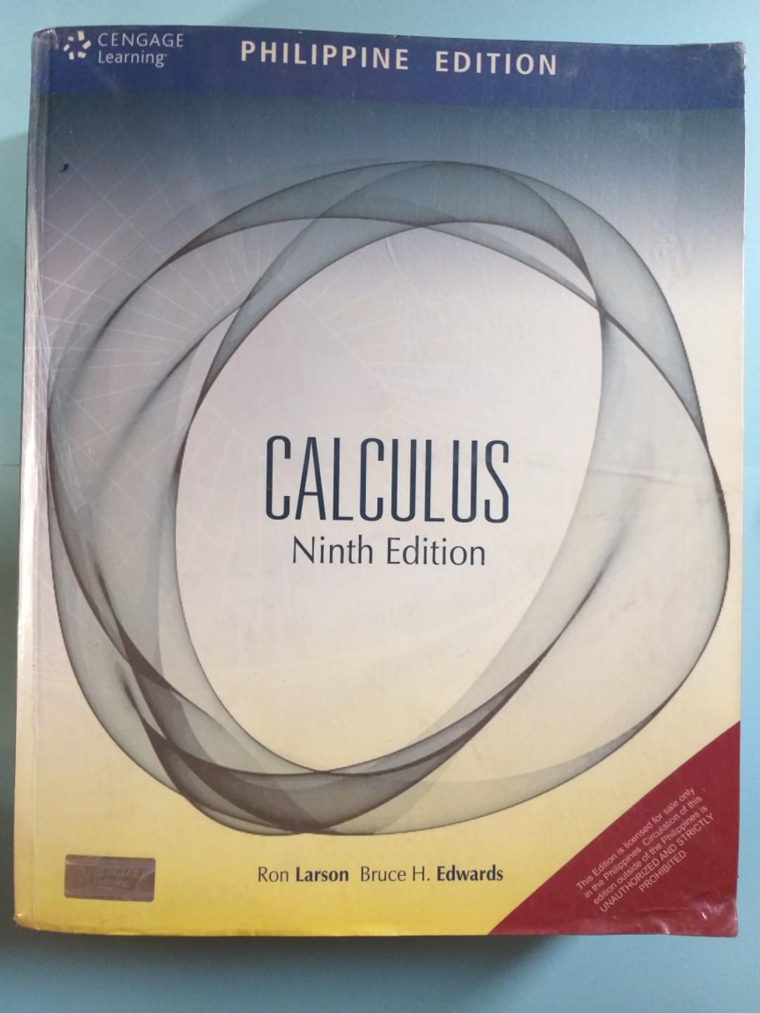 Calculus 9th Edition ; by Larson and Edwards, Hobbies & Toys, Books ...