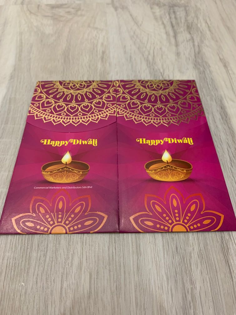 Deepavali Diwali red packet Commercial Marketers 3 pcs sampul duit raya ...