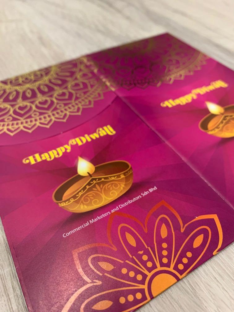 Deepavali Diwali red packet Commercial Marketers 3 pcs sampul duit raya ...