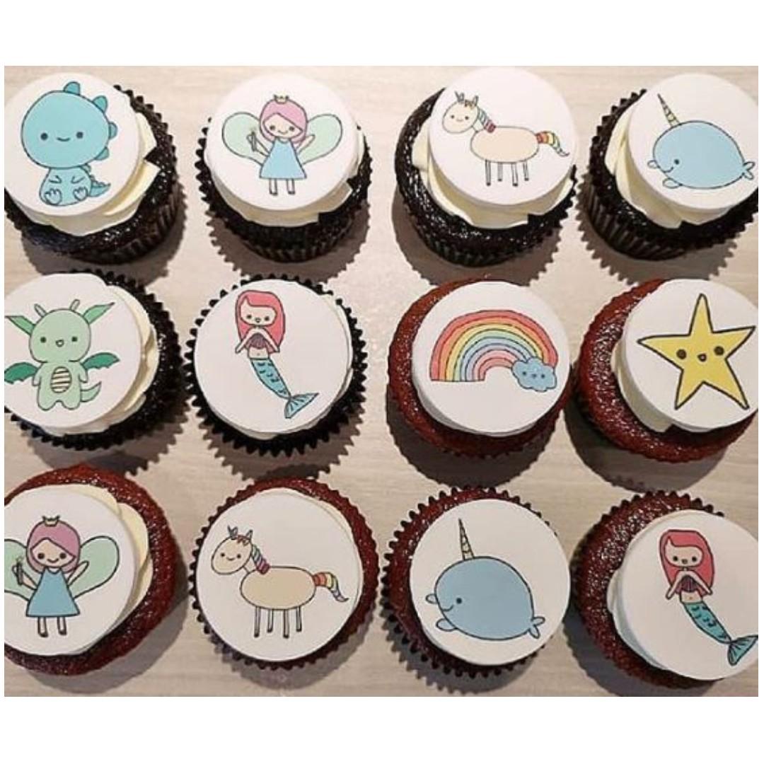 Edible icing print for cupcakes, Food & Drinks, Homemade Bakes on Carousell