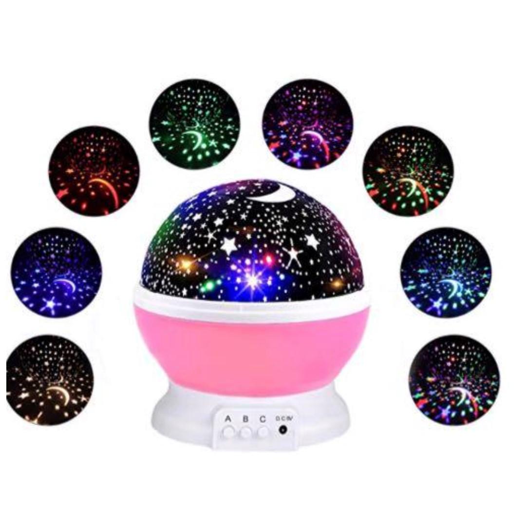 (M653) Starry Night Light Projector for Girls, Star Moon Rotating ...