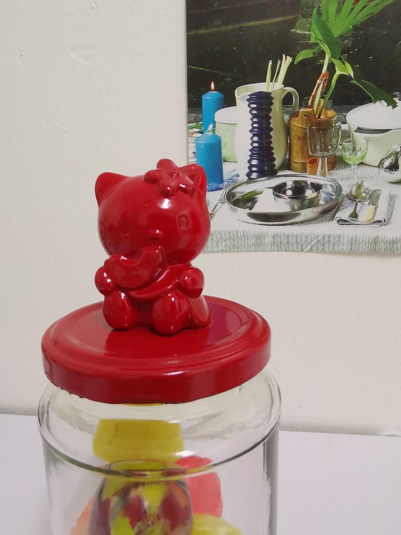 Mason Jar with Cute Figurine - Set#C, Furniture & Home Living ...