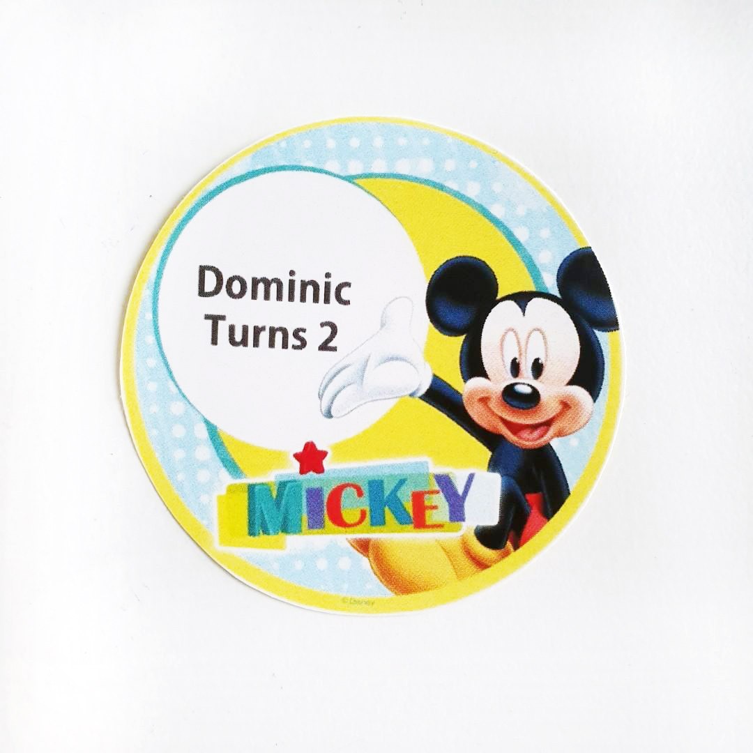 Mickey and Minnie Mouse Birthday Stickers, Hobbies & Toys, Stationery ...