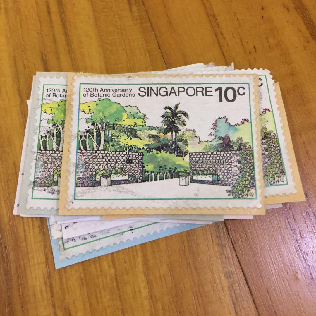 Old Singapore Stamps - 120th Anniversary of Botanic Gardens 10c ...
