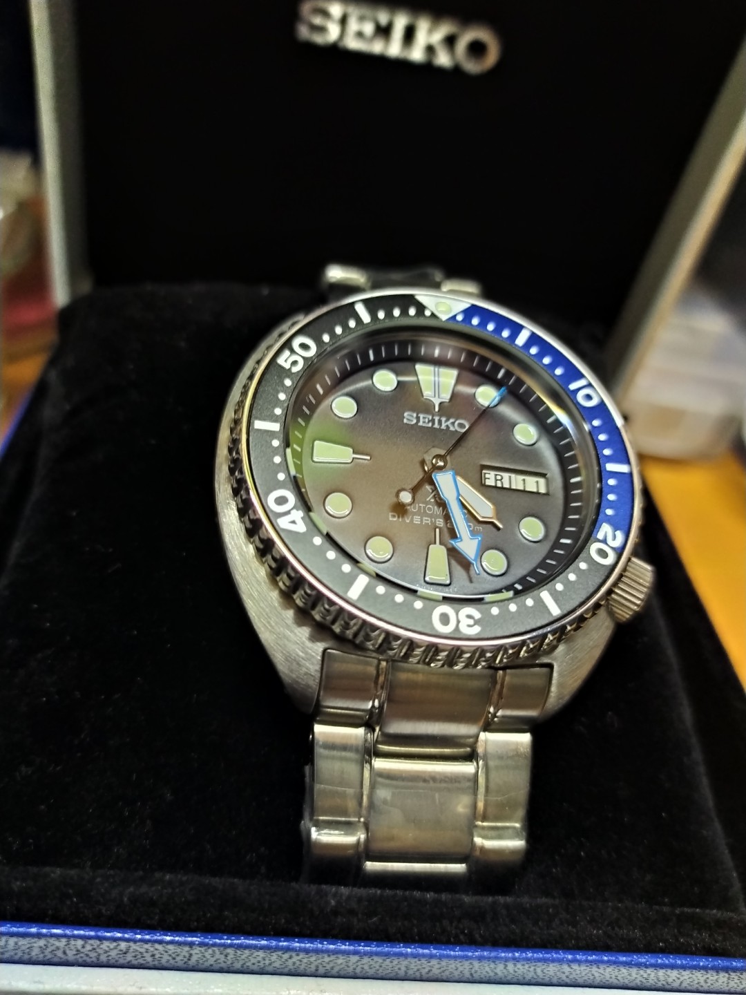 Seiko turtle batman prospex modz, Men's Fashion, Watches & Accessories ...