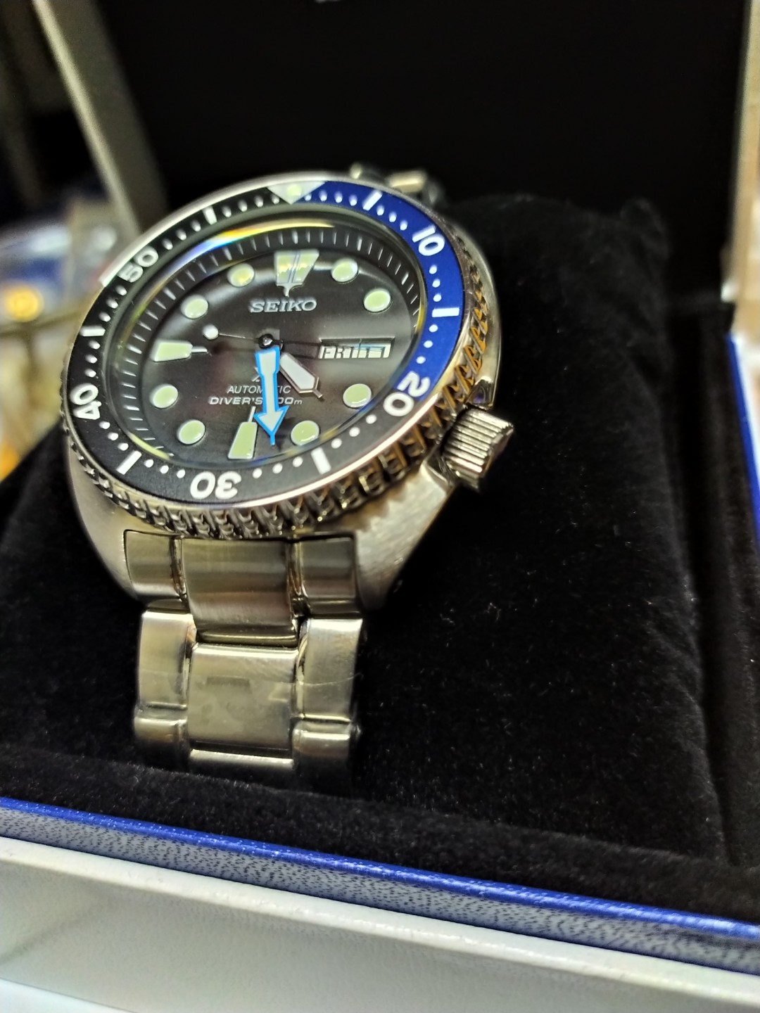 Seiko turtle batman prospex modz, Men's Fashion, Watches & Accessories ...