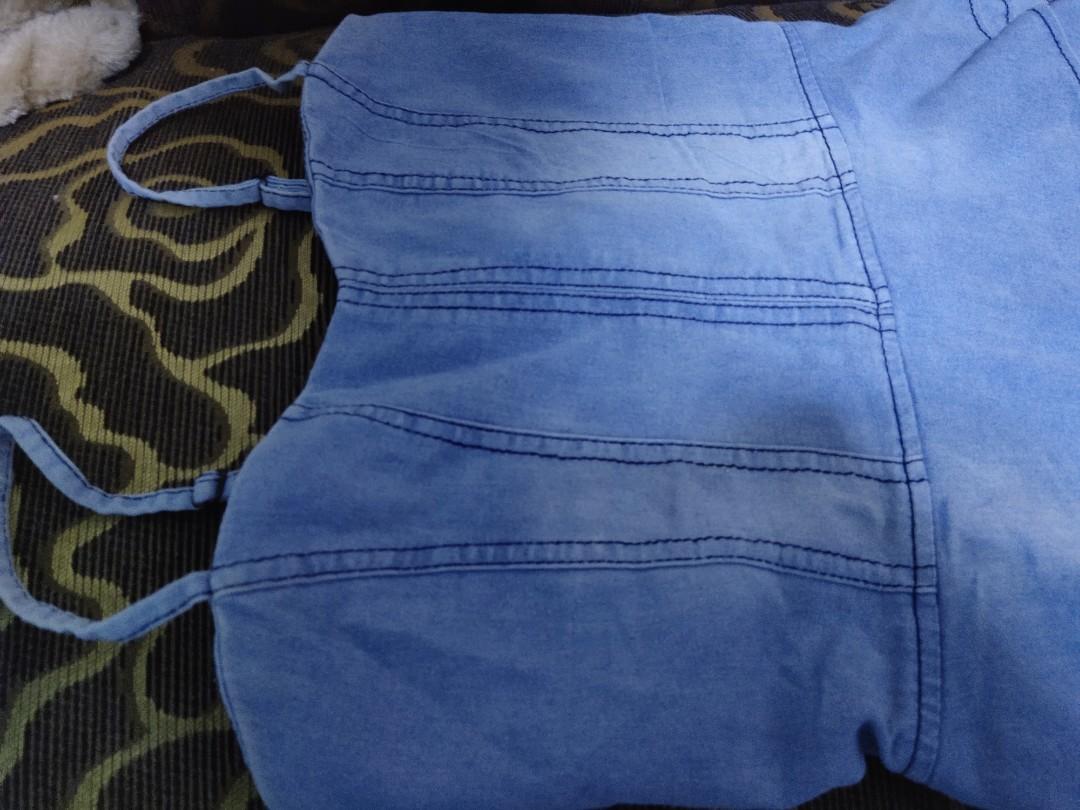 Sexy Maong Peplum Top, Women's Fashion, Tops, Sleeveless on Carousell