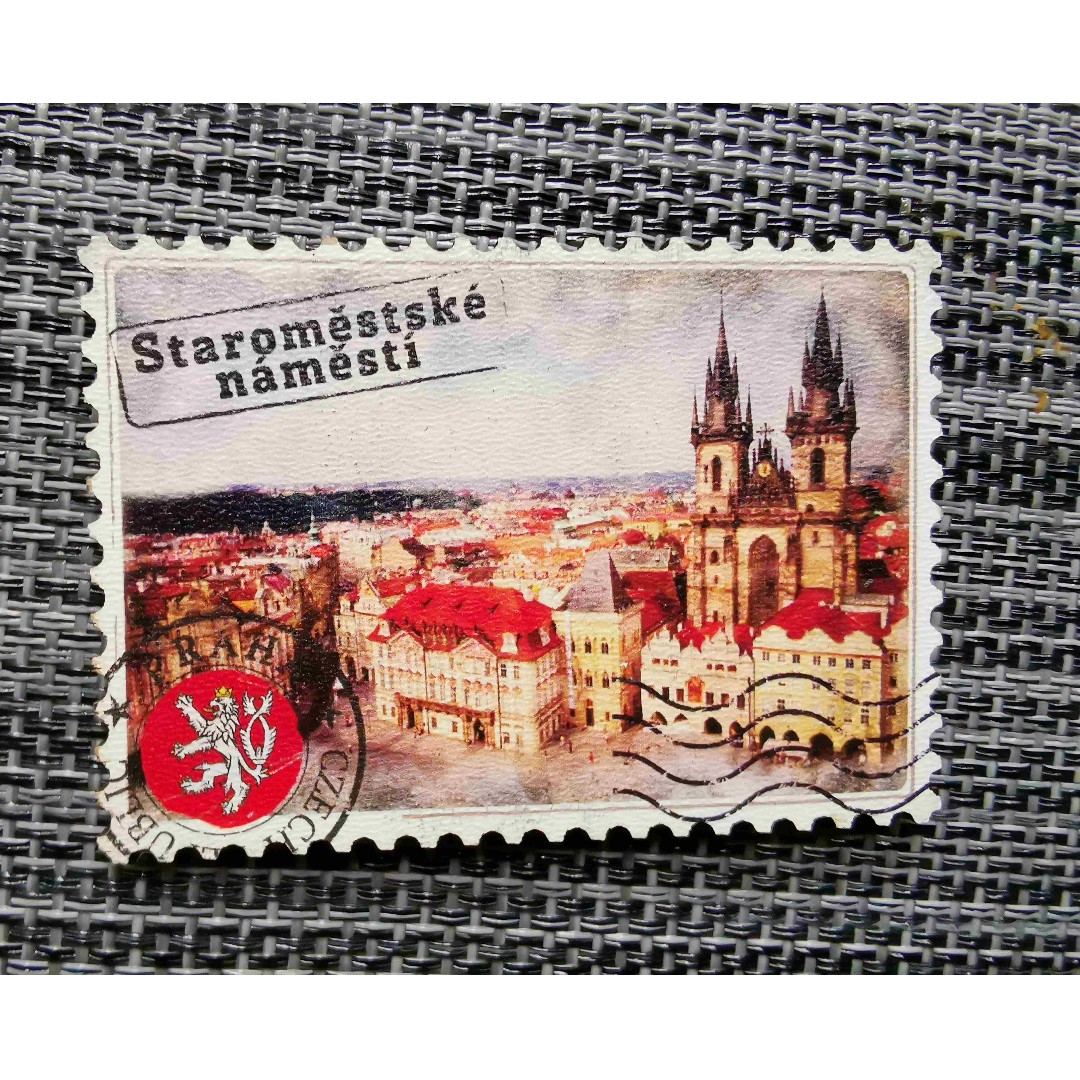Stamp design Fridge Magnet (Prague, Praha Czech Republic), Hobbies ...