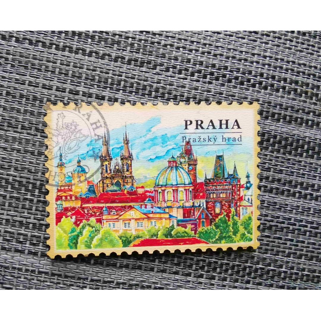 Stamp design Fridge Magnet (Prague, Praha Czech Republic), Hobbies ...
