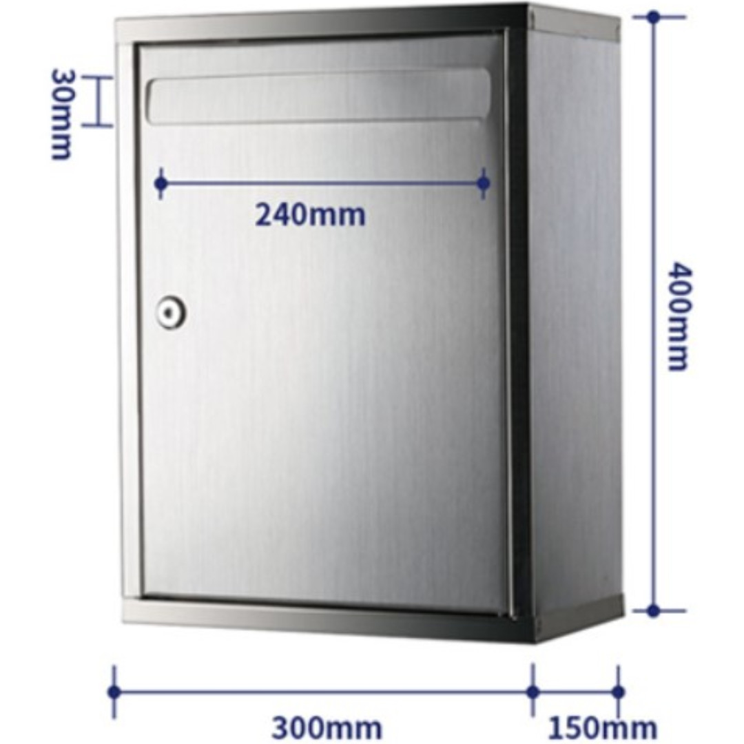 XL Stainless Steel Mailbox / Letter box / Feedback box / Drop box ...