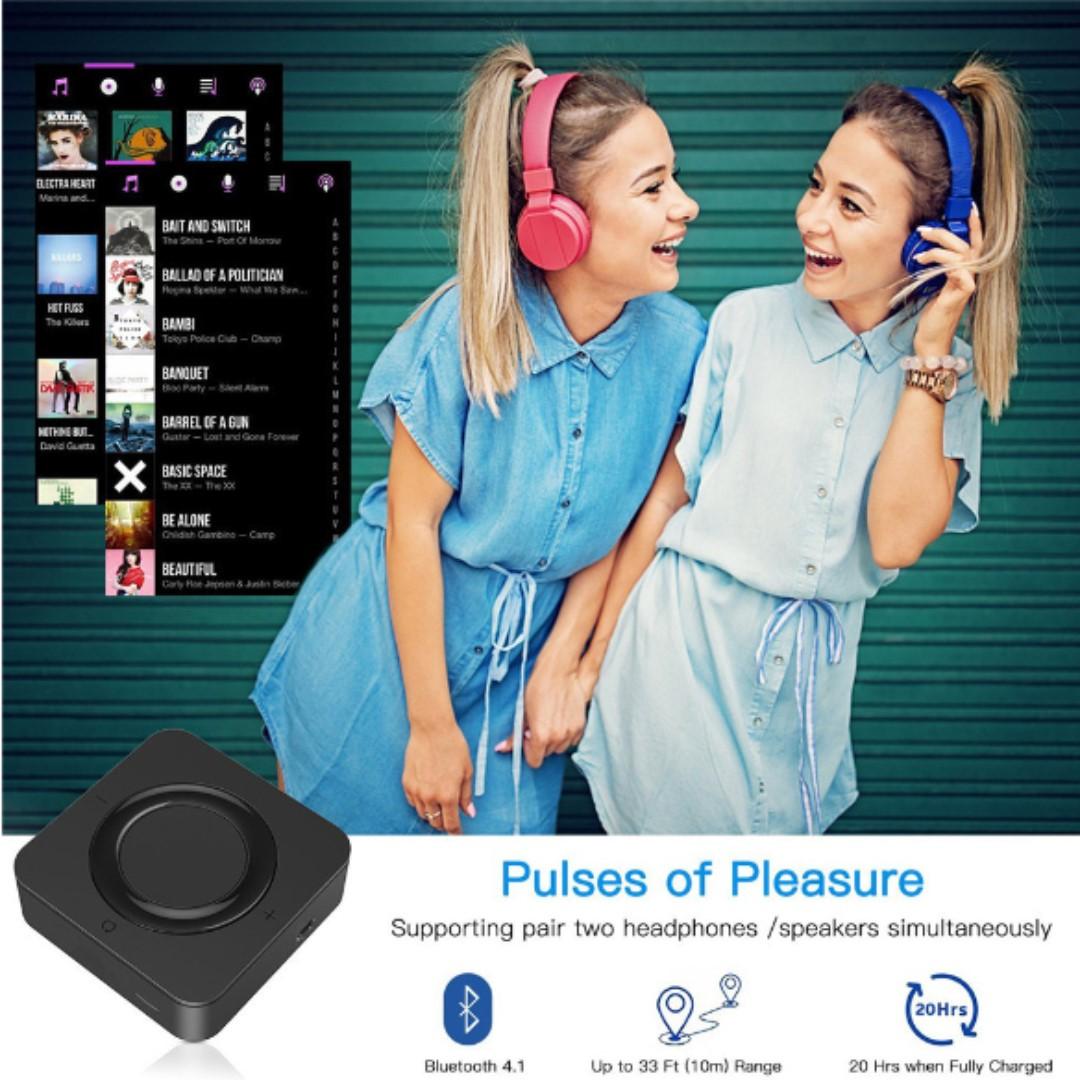 Bluetooth 5.0 AptX Audio 2 In 1 Wireless Transmitter Receiver 光纖藍芽發射接收器 S06245, 音響器材, 可攜式音響設備 ...