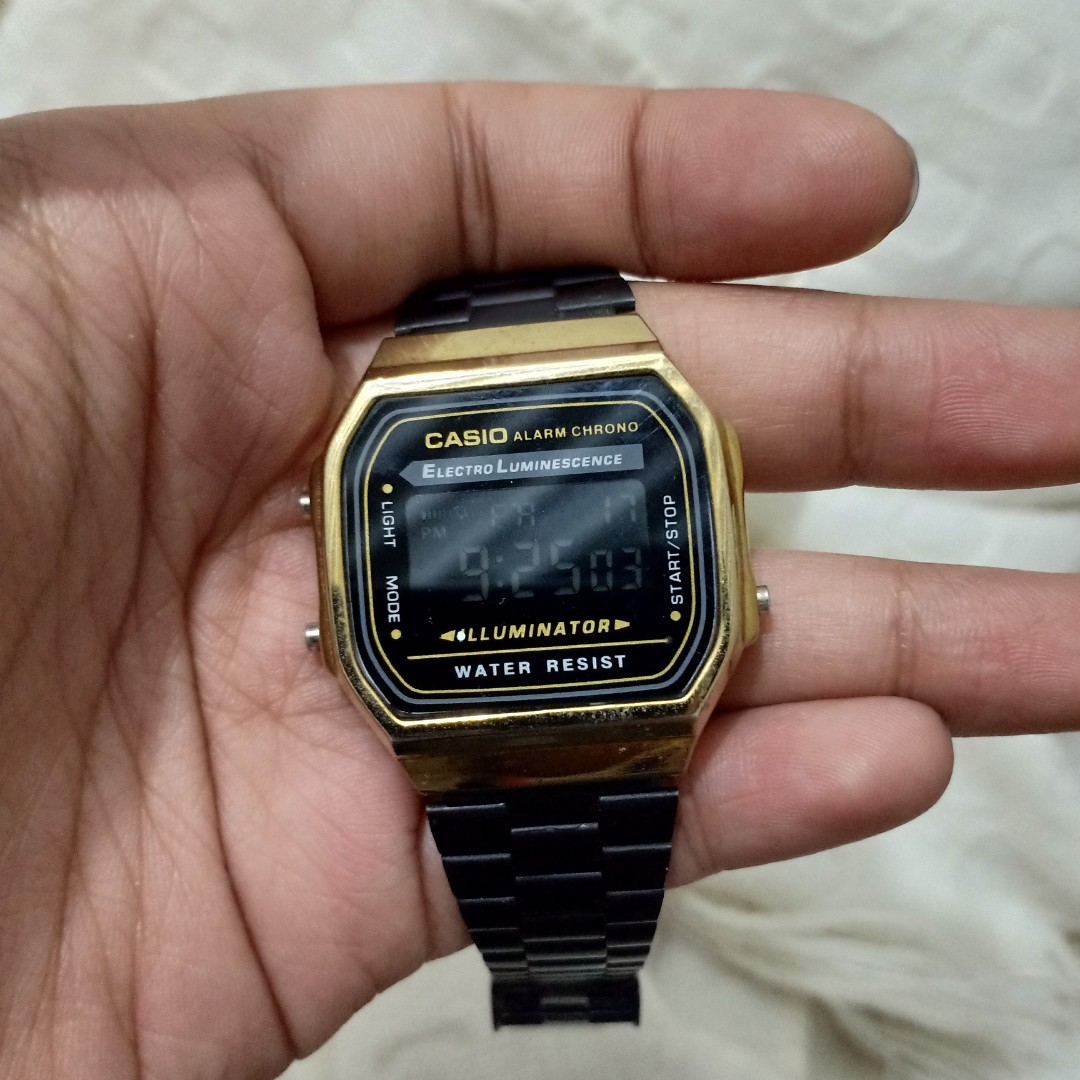 Casio gold face, Luxury, Watches on Carousell