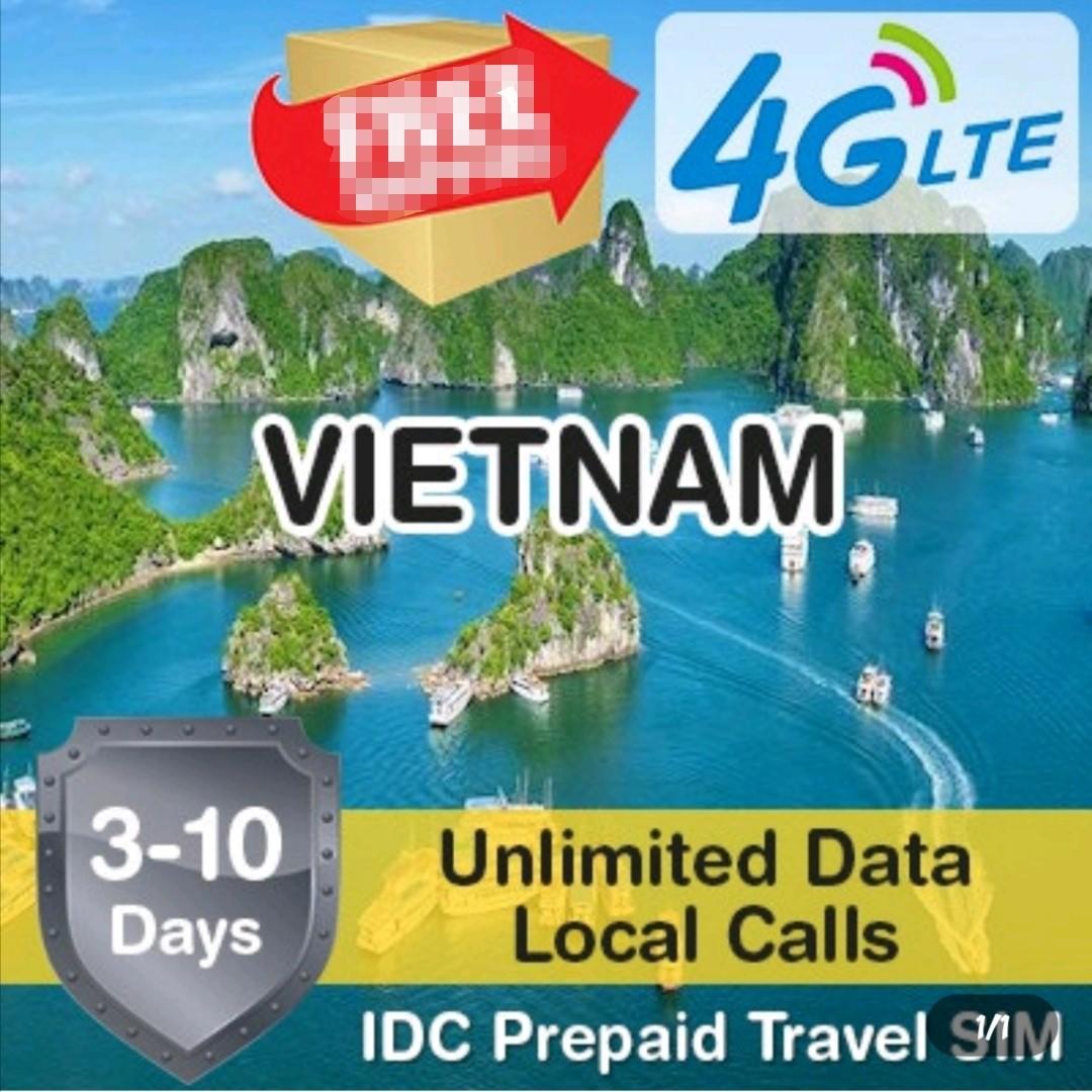 IDC Vietnam Tourist SIM card 30 days 120gb 4G data, Women's Fashion ...
