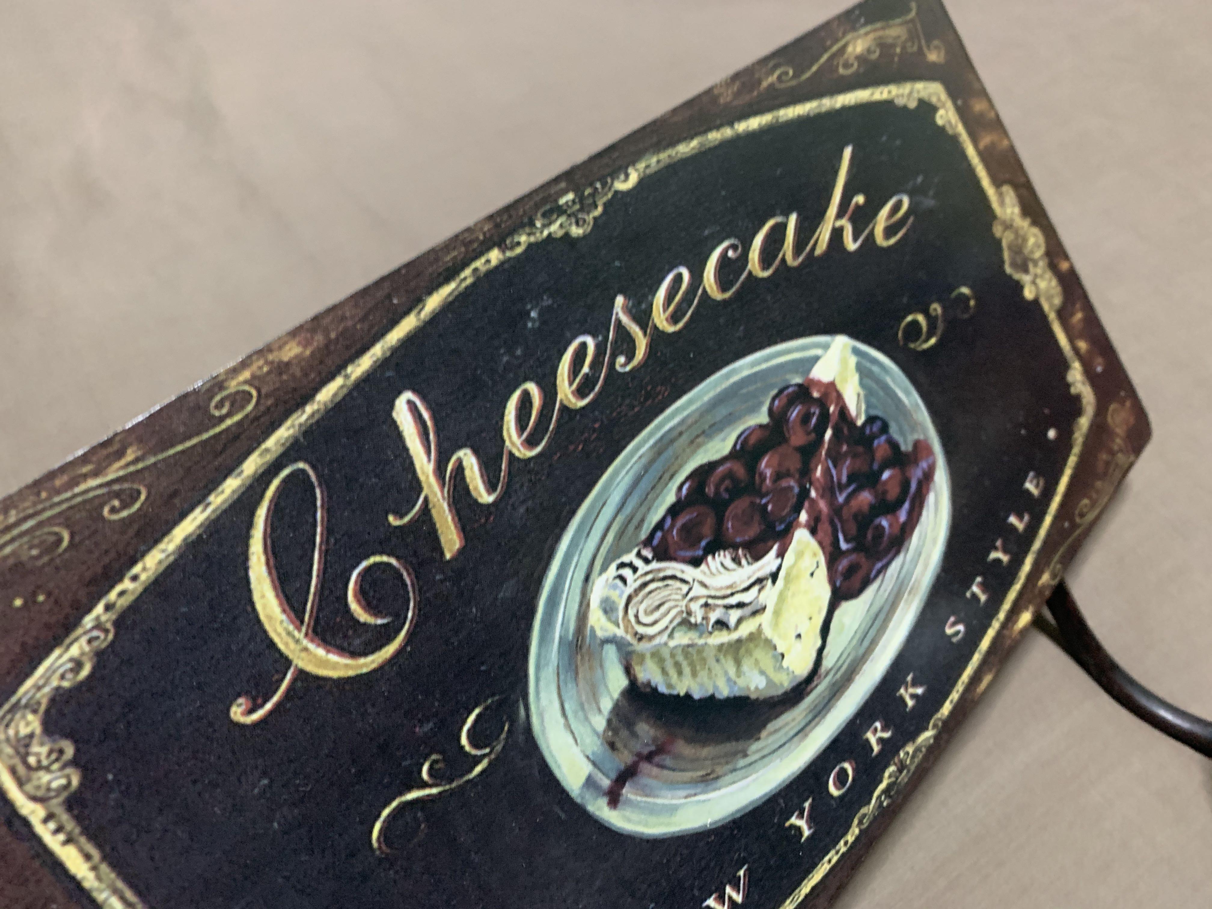 Last piece - New York Cheesecake signage with hooks, Hobbies & Toys ...