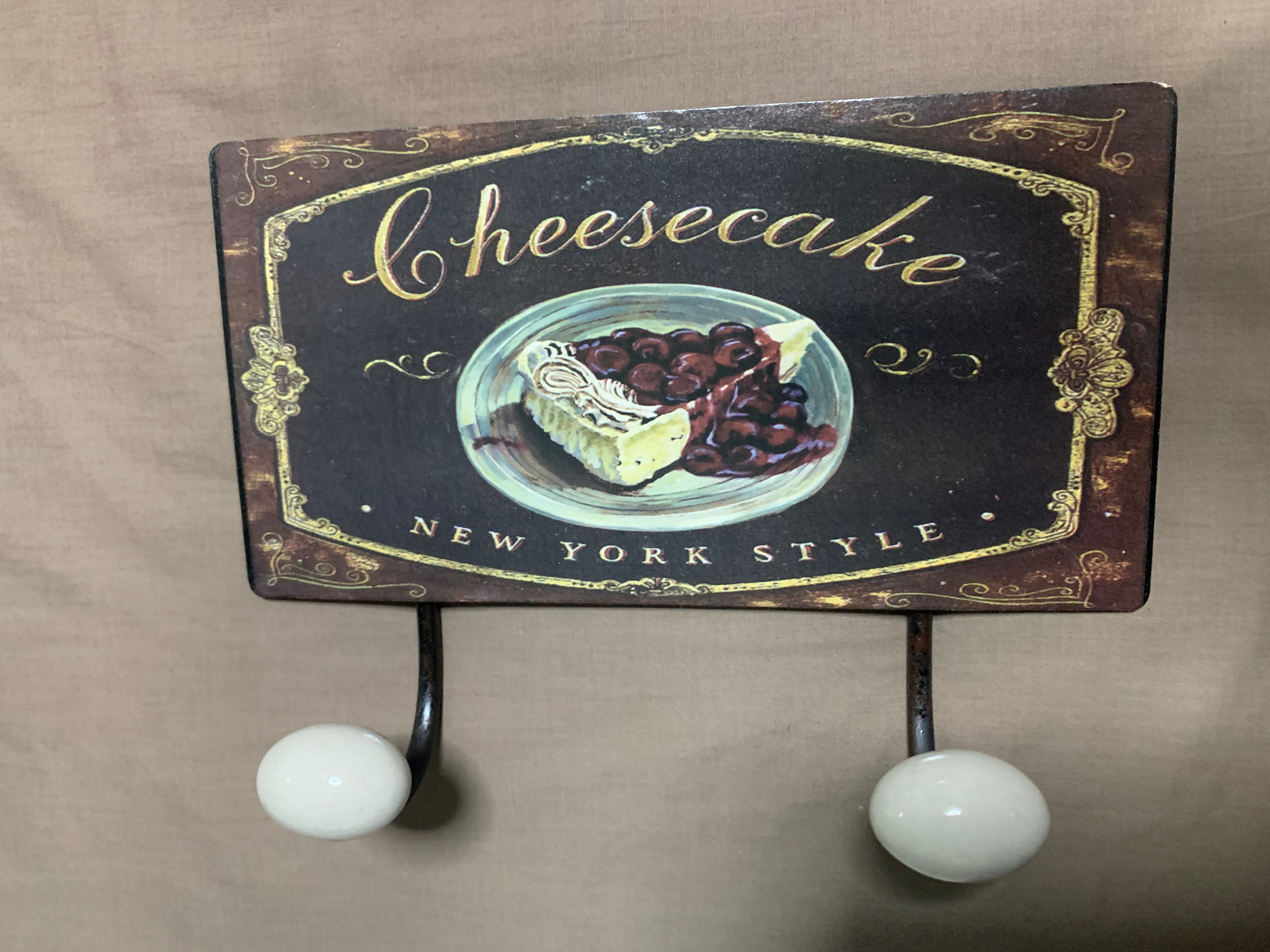 Last piece - New York Cheesecake signage with hooks, Hobbies & Toys ...