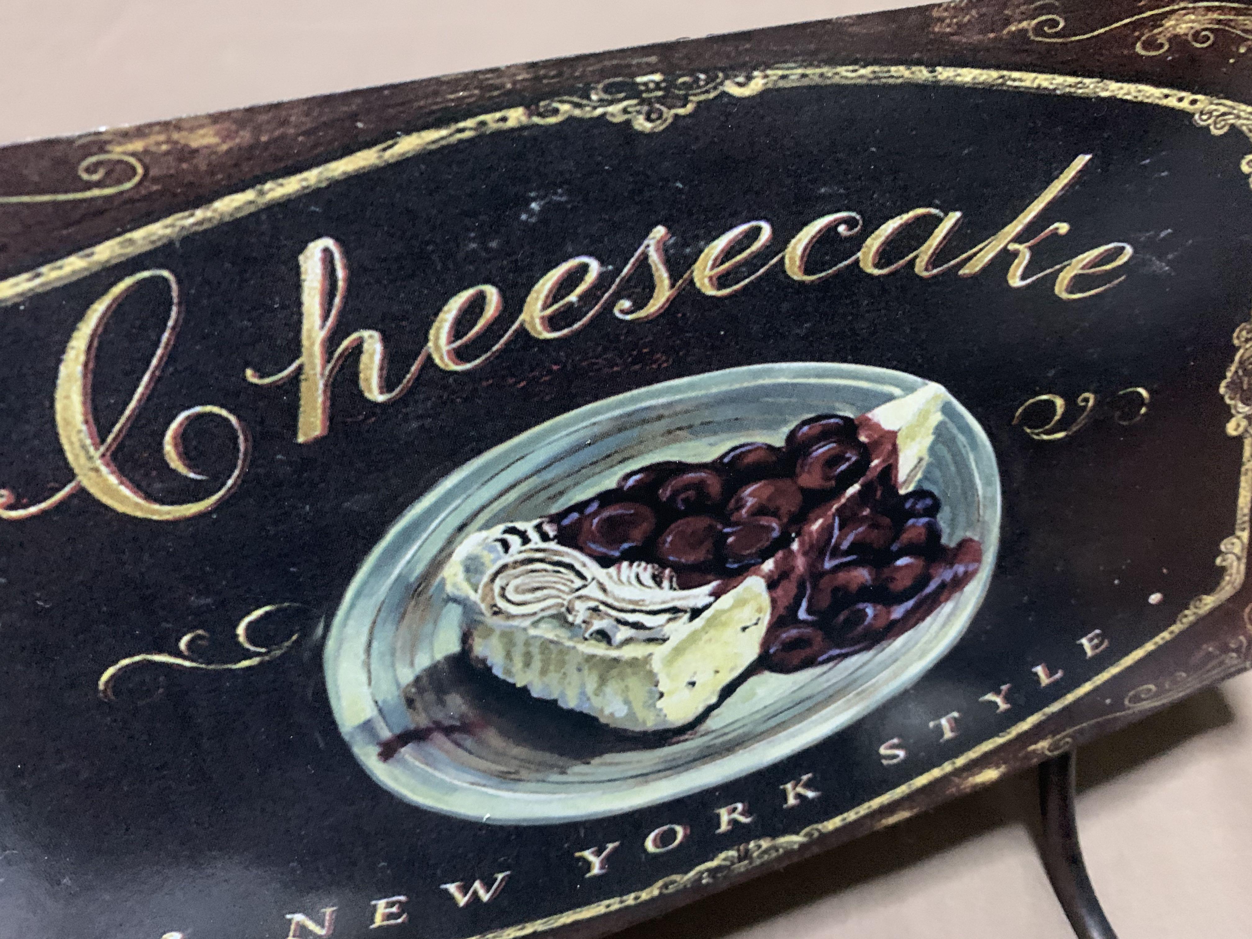 Last piece - New York Cheesecake signage with hooks, Hobbies & Toys ...