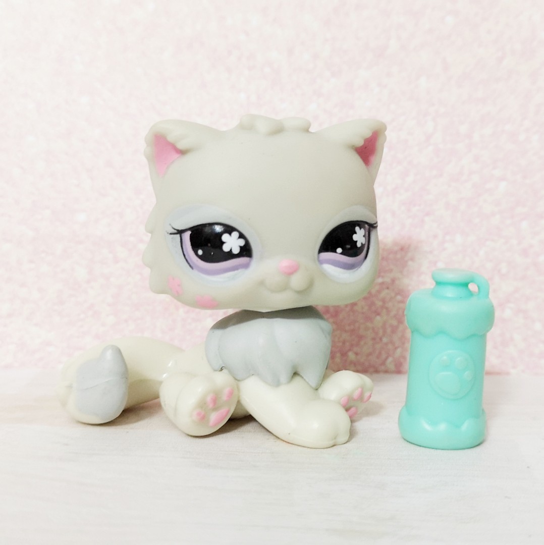 Littlest pet shop lps persian longhair cat with water bottle, Hobbies ...