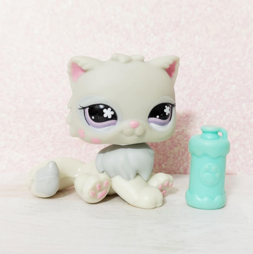 Littlest pet shop lps persian longhair cat with water bottle, Hobbies ...