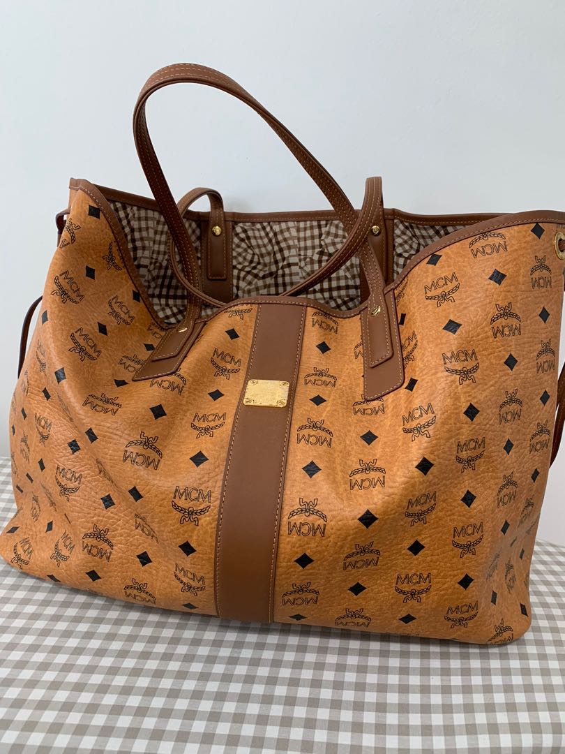 MCM large Tote Bag, Luxury, Bags & Wallets on Carousell