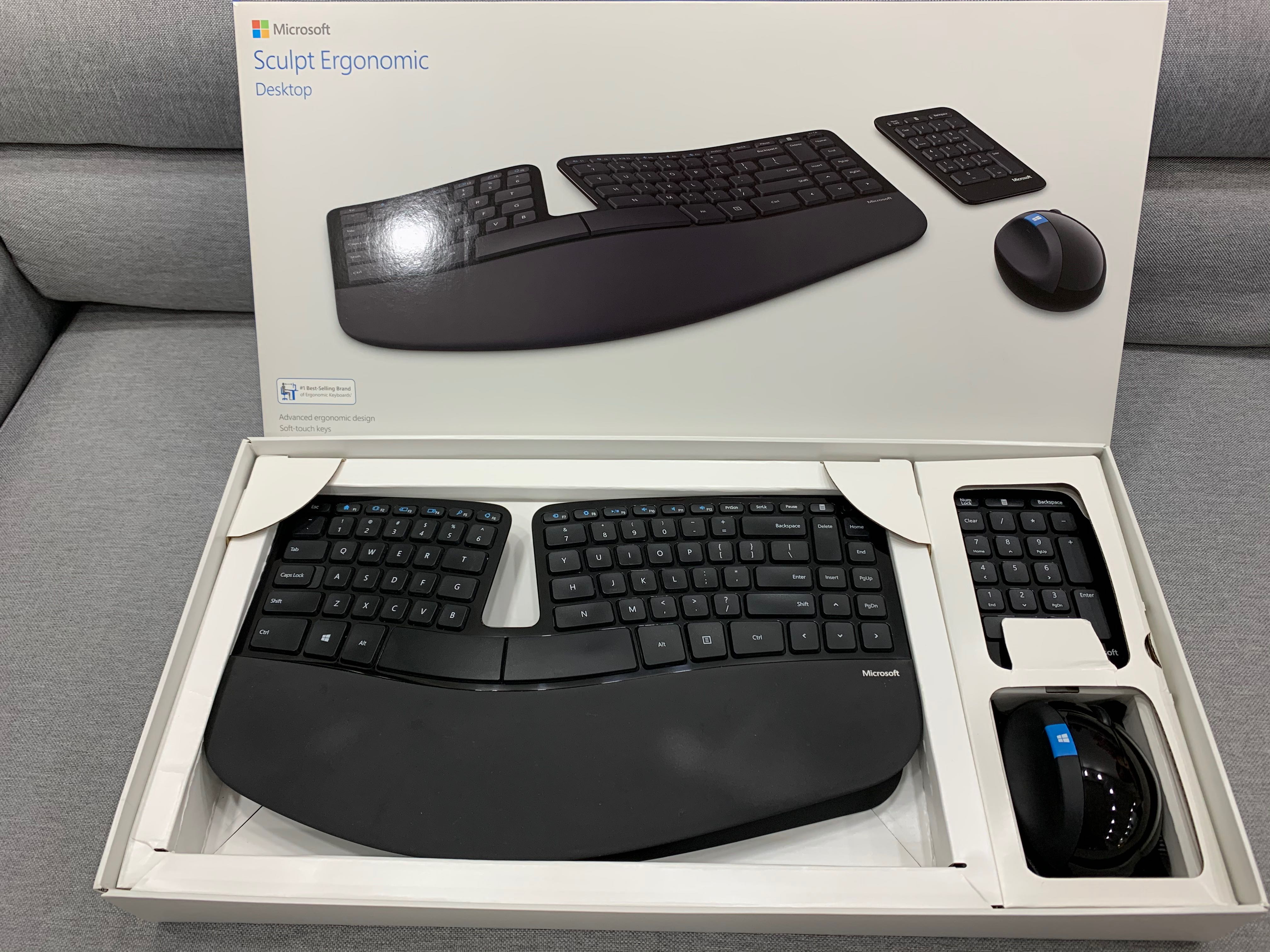Microsoft Sculpt Ergonomic Desktop (ergo Keyboard + ergo Mouse) Set for ...
