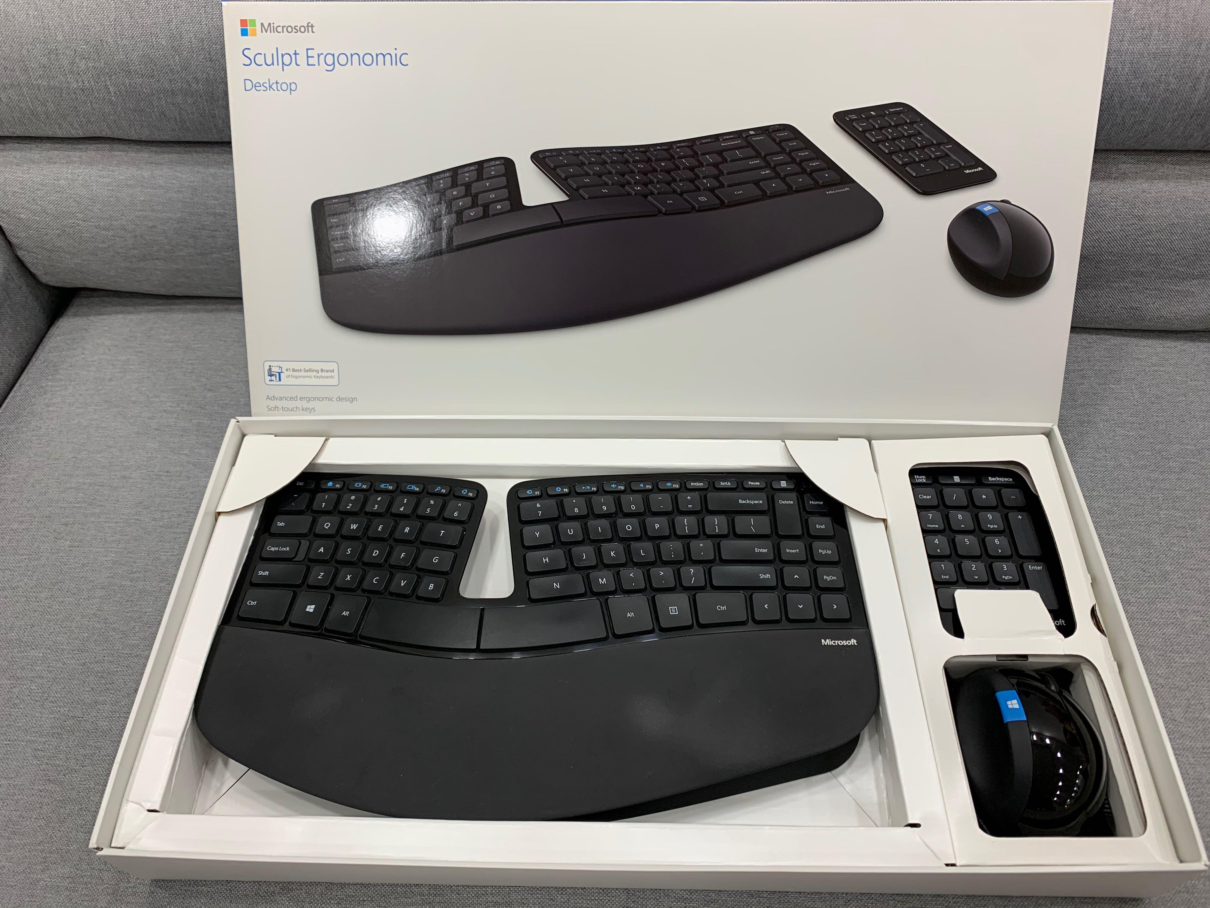 Microsoft Sculpt Ergonomic Desktop (ergo Keyboard + ergo Mouse) Set for ...