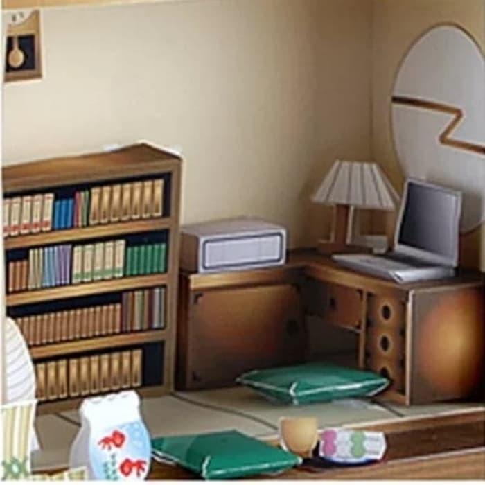 MINIATUR DIY PAPERCRAFT KAMAR BELAJAR JEPANG, Desain & Kerajinan Tangan ...