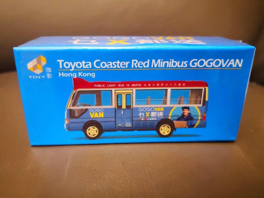 全新 TINY 微影 Toyota Coaster Red Minibus GOGOVAN Taxi 小巴 的士, 興趣及遊戲, 玩具 ...