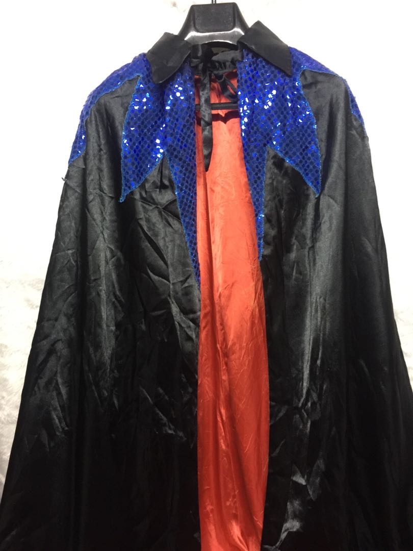 RENTAL : BLACK LONG CAPE, Men's Fashion, Tops & Sets, Formal Shirts on ...