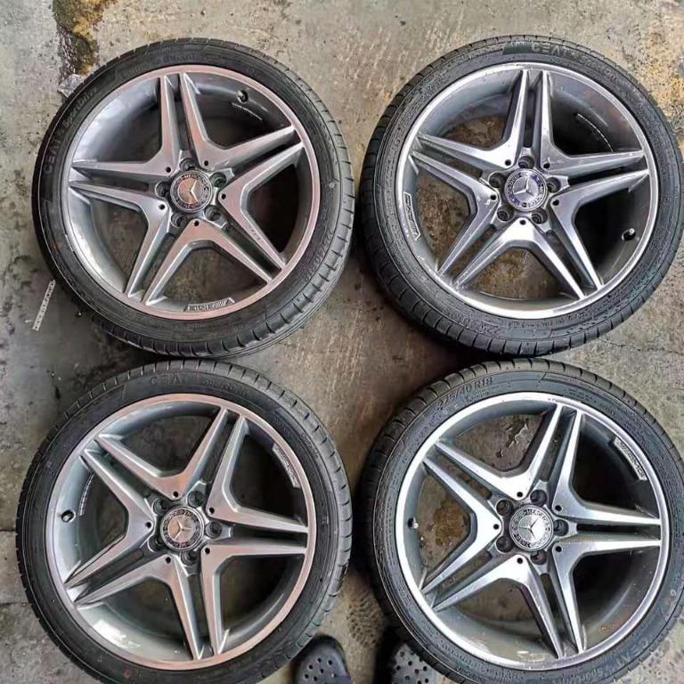 SPORT RIM MERCEDES AMG CLA ORI 18" A200 TYRE 99%, Auto Accessories on ...