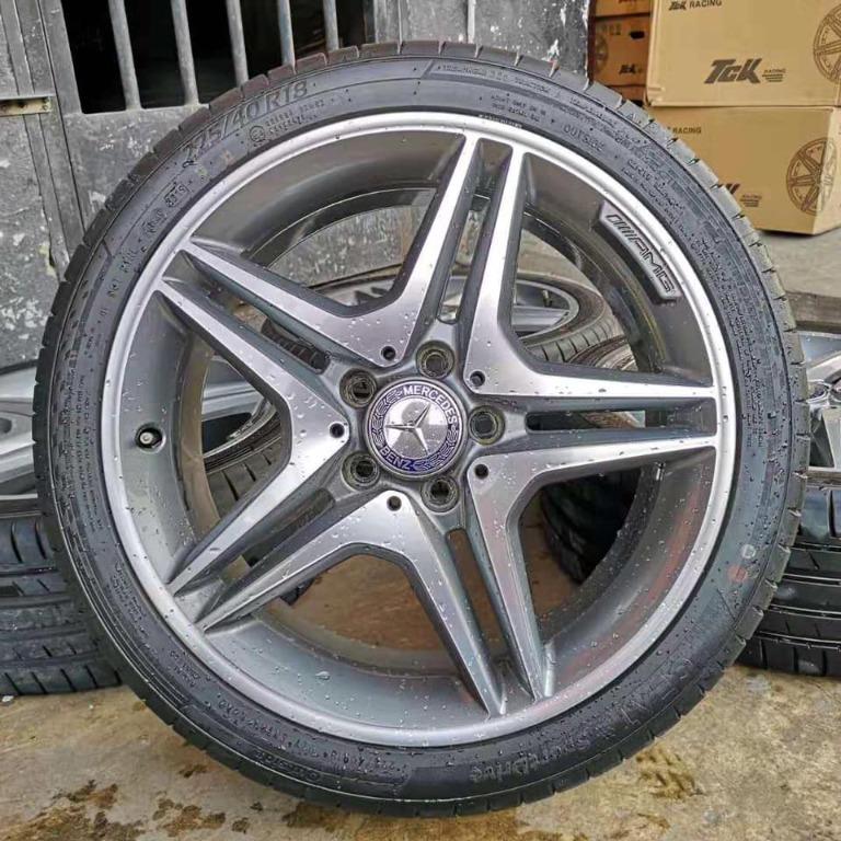 SPORT RIM MERCEDES AMG CLA ORI 18" A200 TYRE 99%, Auto Accessories on ...