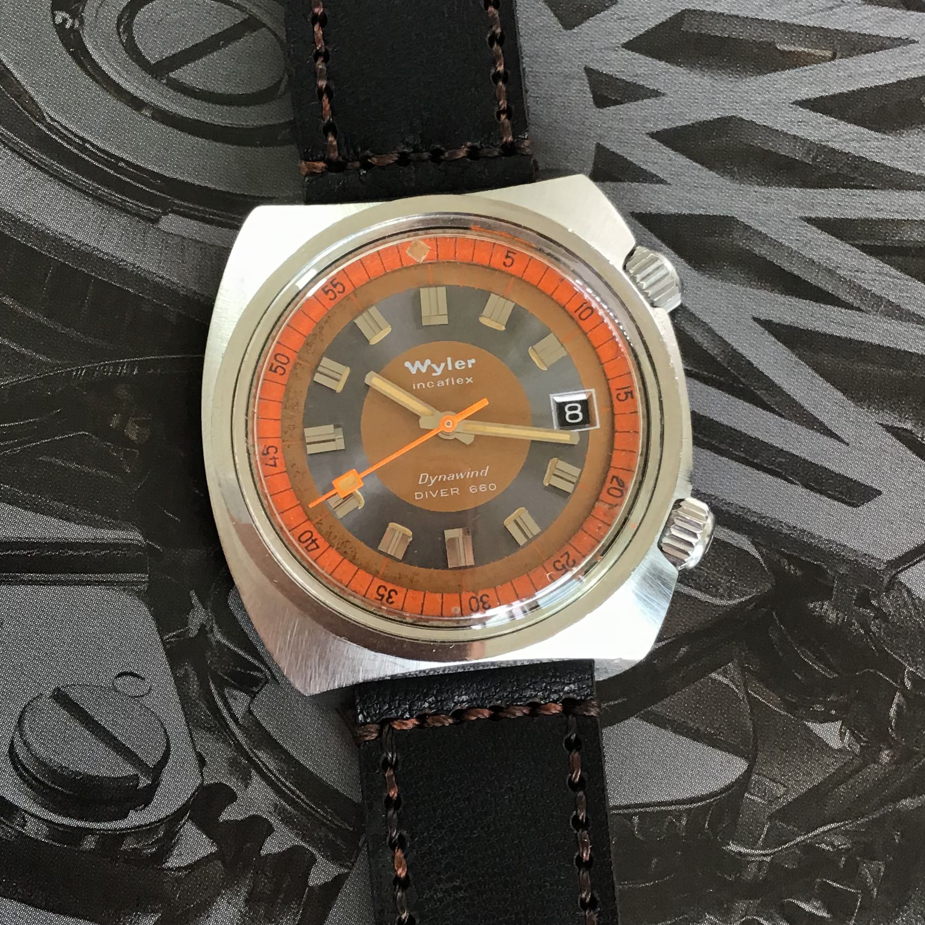 ( SOLD ) Vintage Wyler Compressor Diver Automatic watch, Luxury ...