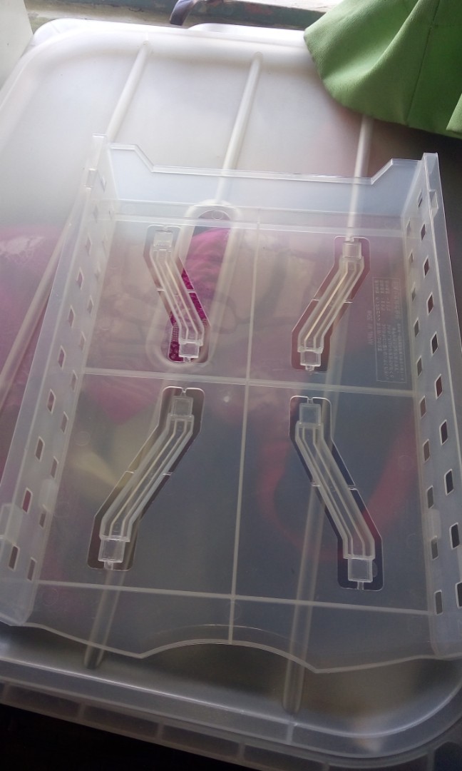 2 stackable transparent plastic a4 paper trays made in Japan, Hobbies ...