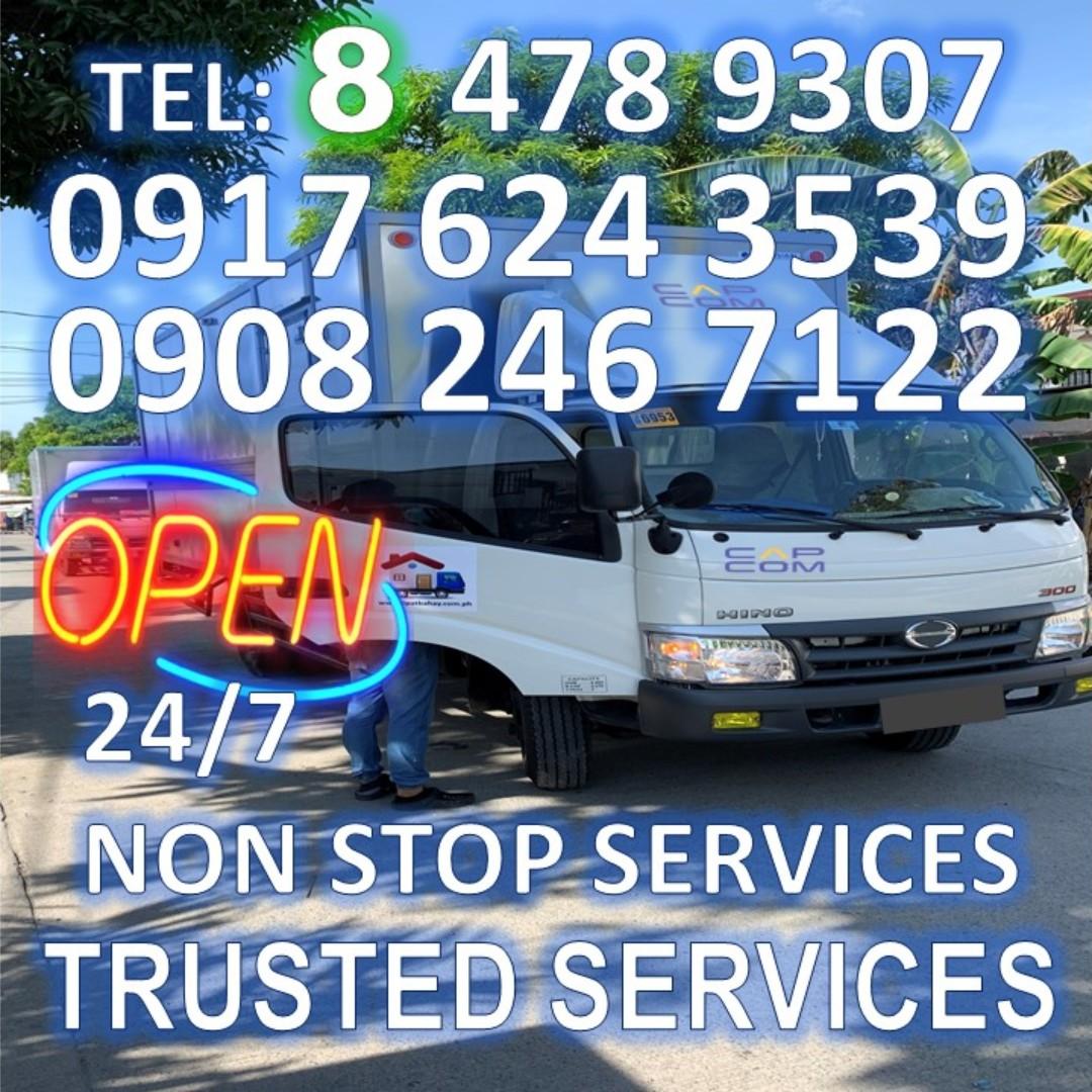 6 wheeler closed van truck for rent hire rental elf canter lipat bahay ...